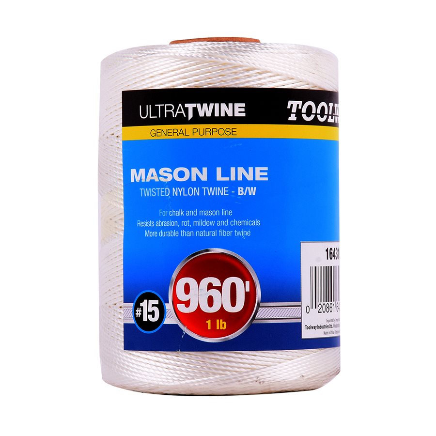 Toolway White Braided Nylon Mason Line | Vieira Concrete Supplies